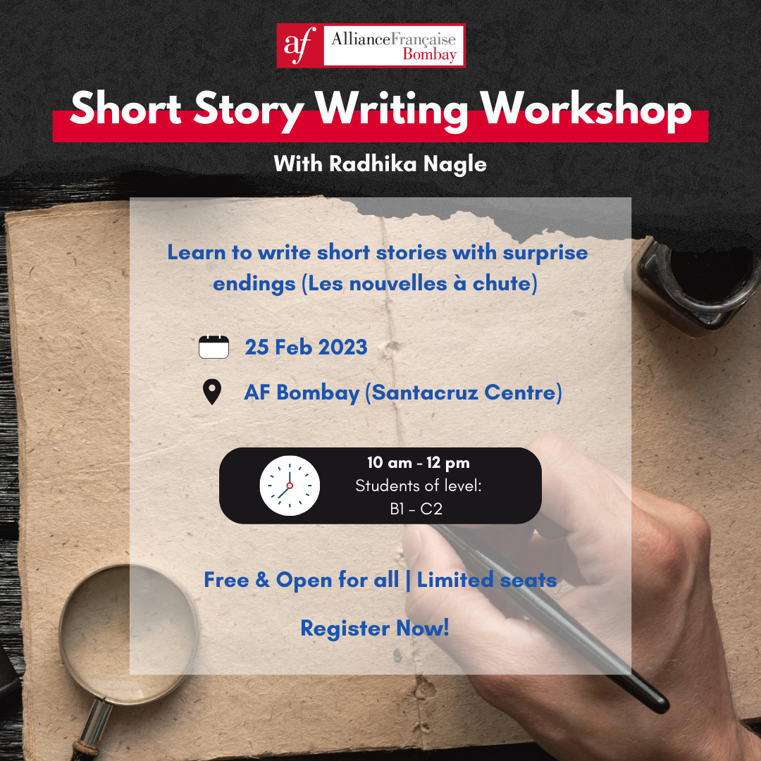 Workshop | Short Story Writing - Alliance Française de Bombay